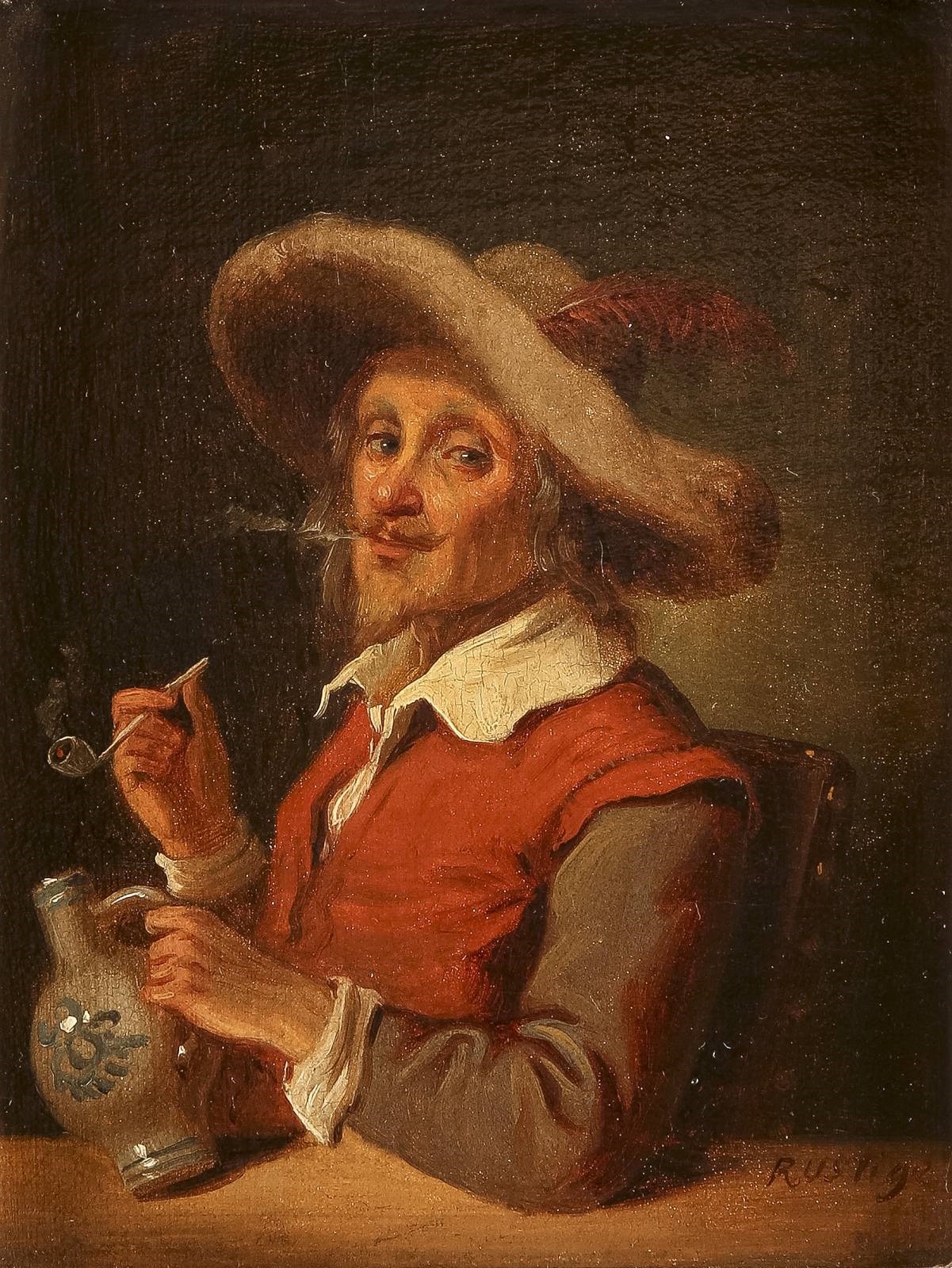 Heinrich Franz Gaudenz von Rustige | Der Pfeifenraucher | MutualArt