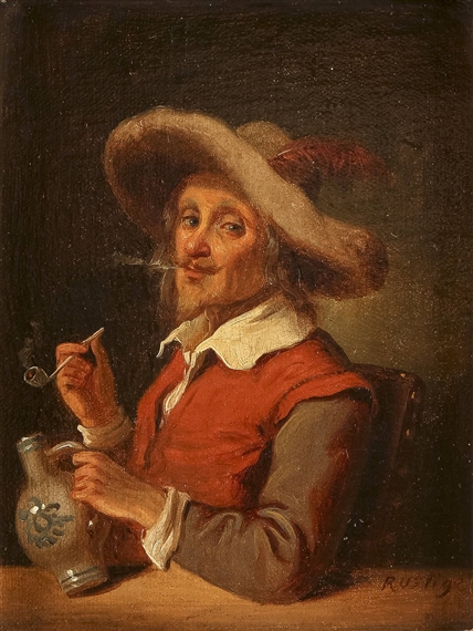 Heinrich Franz Gaudenz von Rustige | Der Pfeifenraucher | MutualArt