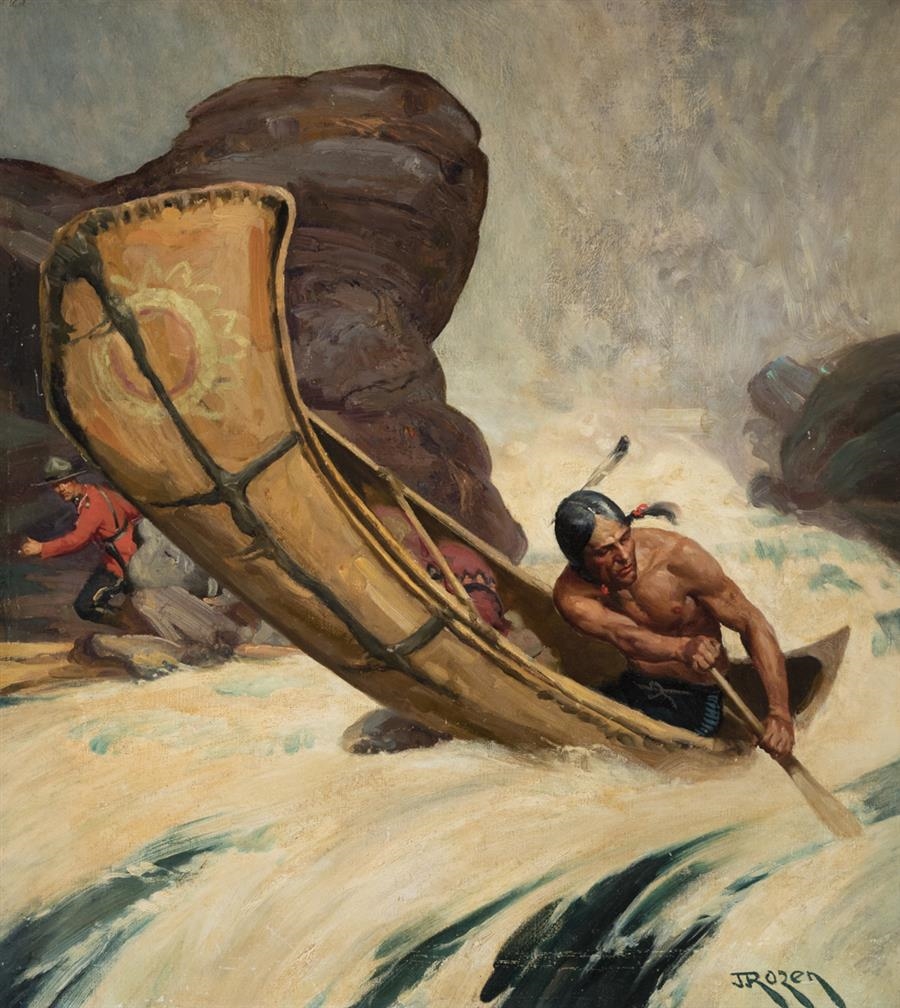 Jerome Rozen | Indian Mountie in Canoe, August 7, 1927, cover ...