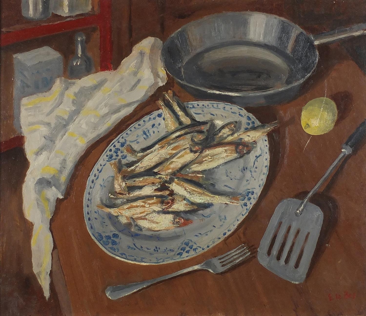 Edward le Bas | Still life sardines | MutualArt