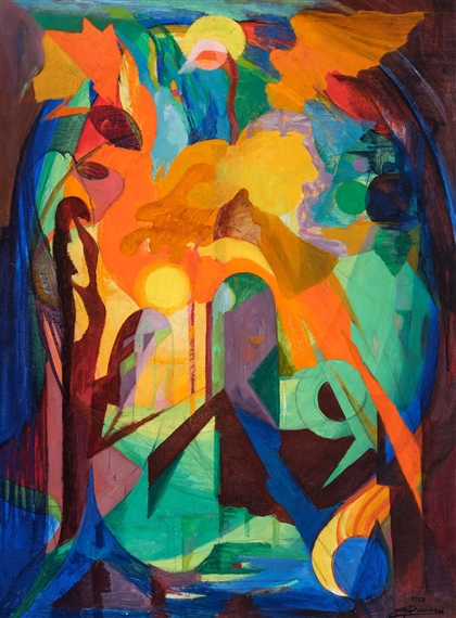 Joseph Lacasse | Yellow and orange (1937) | MutualArt