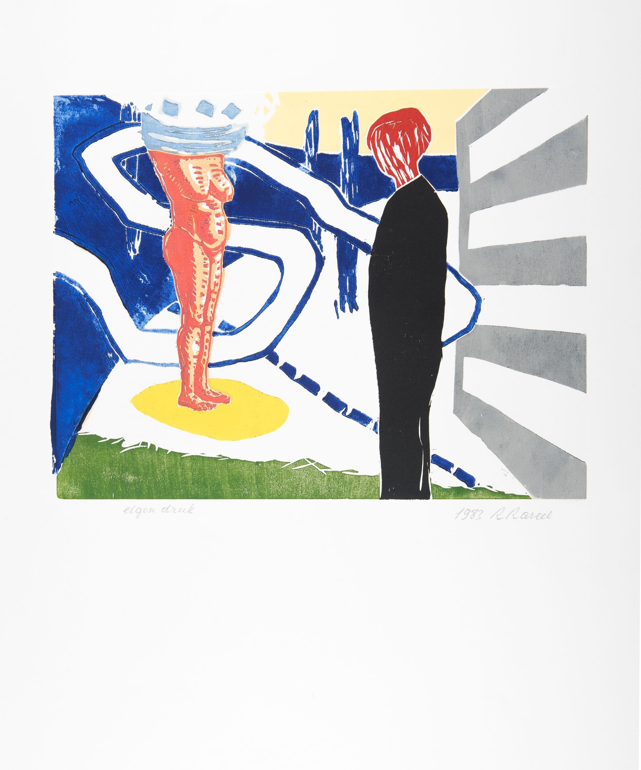 Roger Raveel | Een naakte vrouw of een kunstwerk [ii] (1983) | MutualArt