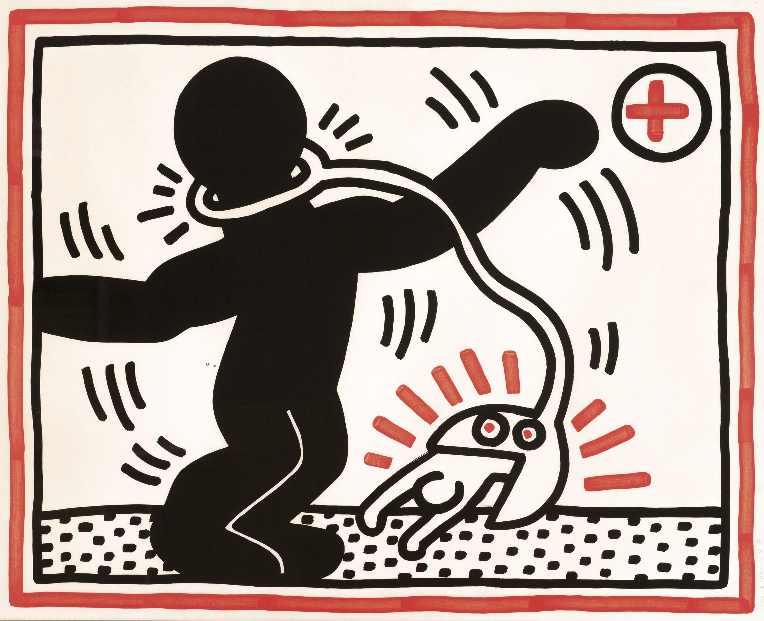 Keith Haring | Untitled #1 (From Free South Africa) (1985) | MutualArt