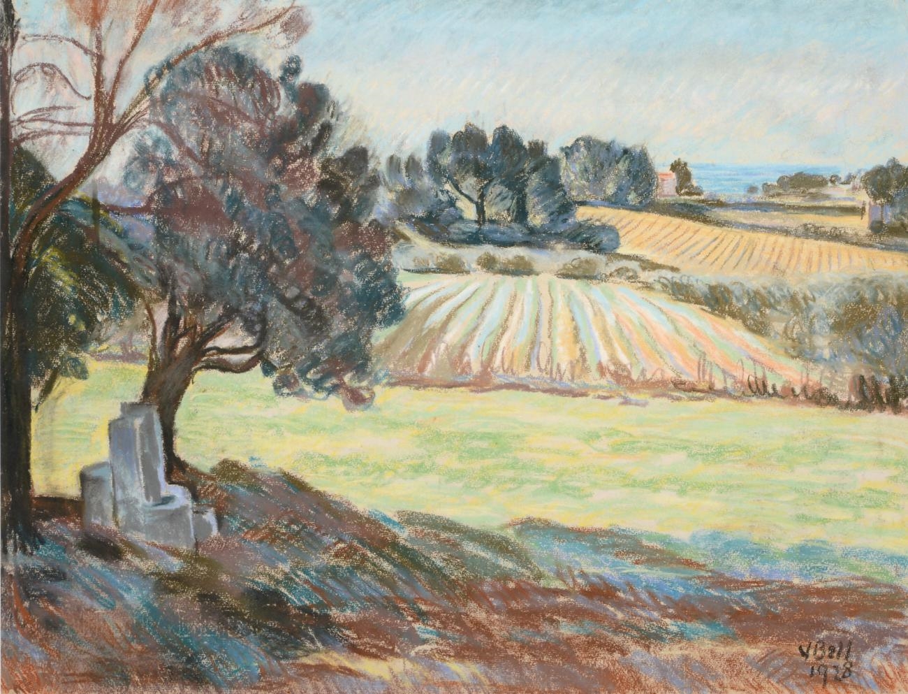 Vanessa Bell | Country Landscape (1928) | MutualArt