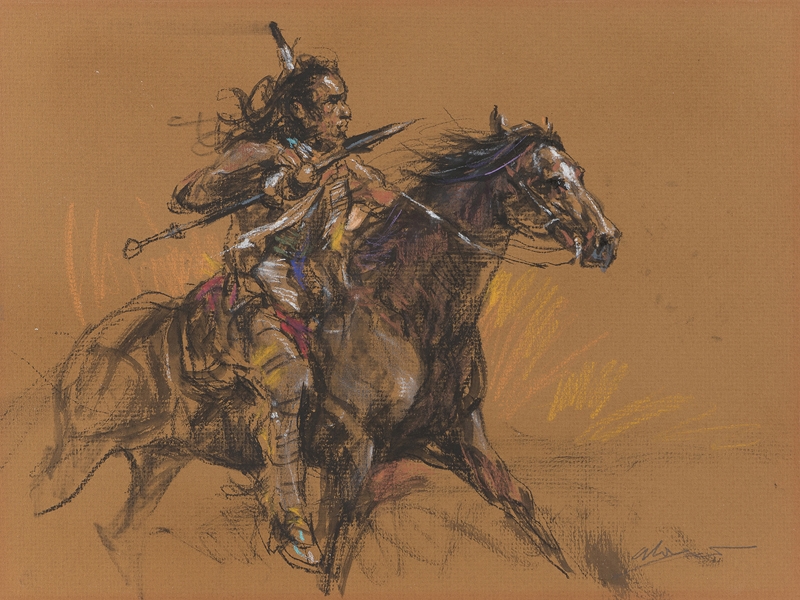 Wei Tai | Profile of a Native American chief | MutualArt