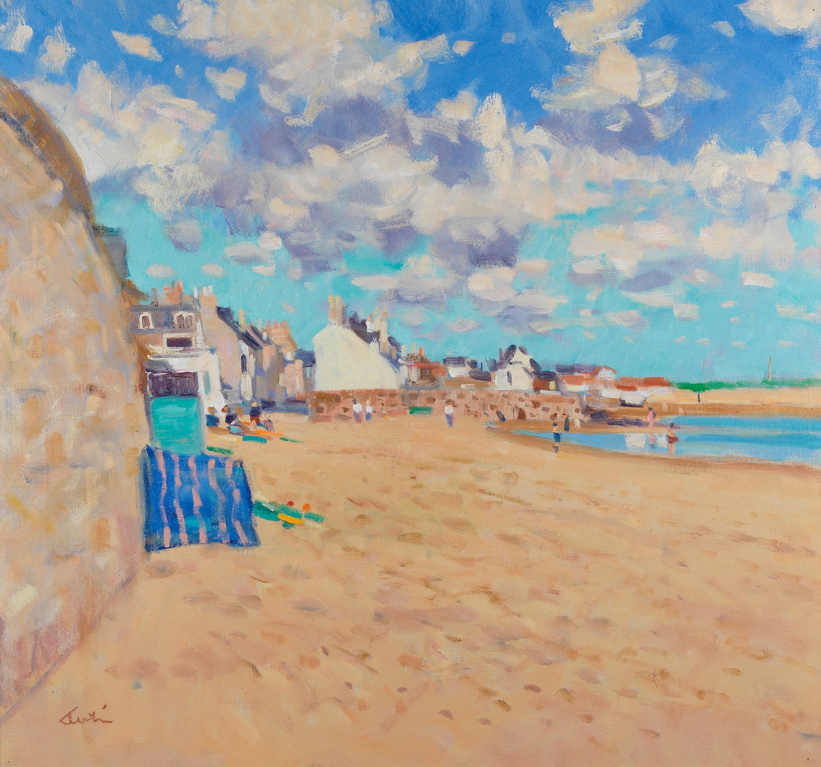 George Devlin | Beach scene, Elie | MutualArt