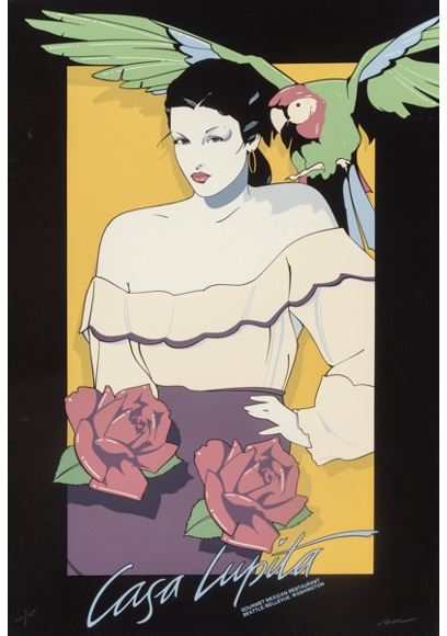 Patrick Nagel | 2 Works: Casa Lupita and Wasserman Silk Screen Co. (1978 - 1980) | MutualArt