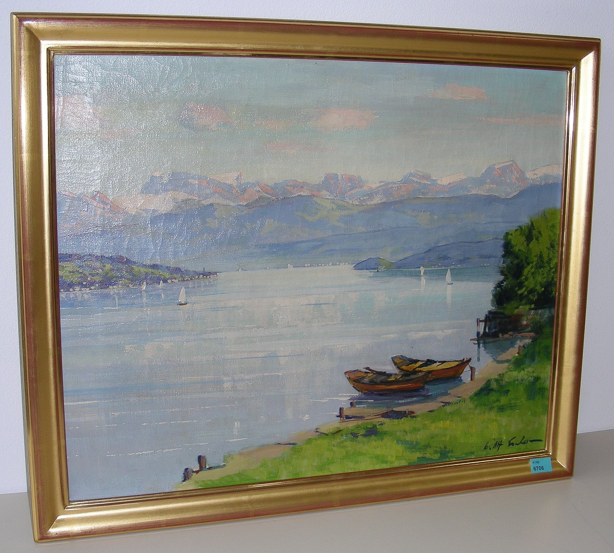 Ernst Alfred Escher | Blick vom linken Ufer des Zürichsees gegen den ...