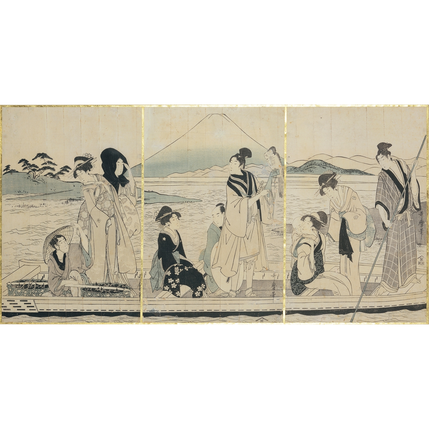 Kitagawa Utamaro | Triptych: Ichi fuji ni taka san nasubi (1798 - 1801 ...