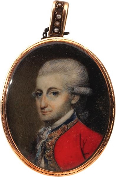 George Engleheart | A portrait miniature of an officer | MutualArt