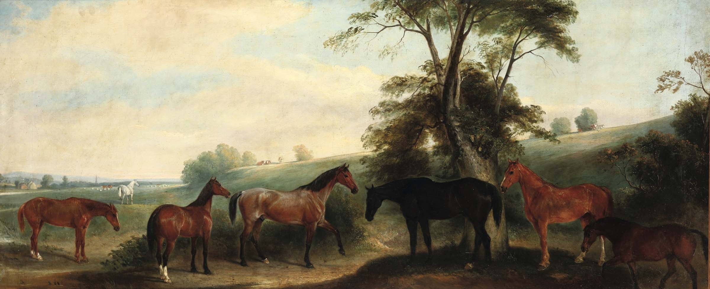 Henry Calvert | Horses in a Landscape | MutualArt
