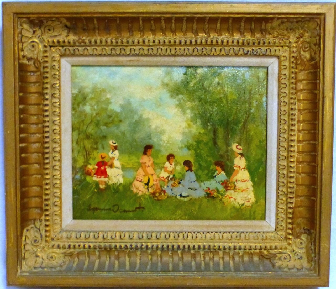 Suzanne Demarest | women and children enjoying a picnic in a park ...