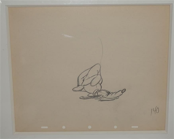 Walt Disney | An original production drawing of Pluto | MutualArt