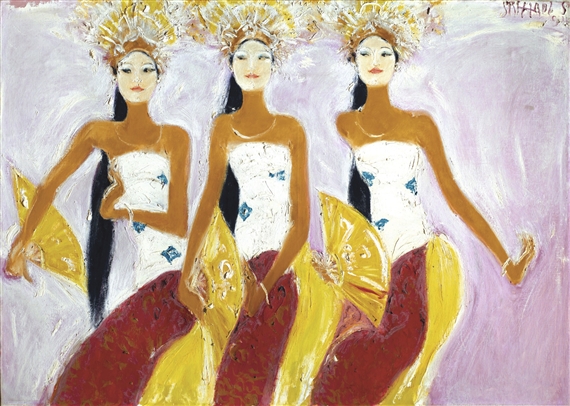 Srihadi Soedarsono | TIGA PENARI JANGER (THREE JANGER DANCERS) (1994 ...