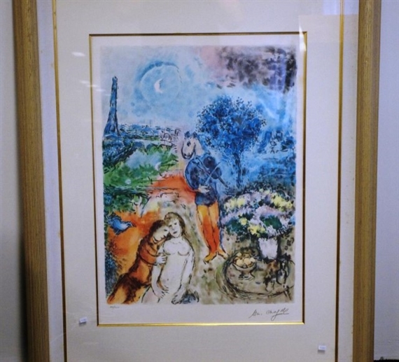 Marc Chagall | Figures with Violinist | MutualArt