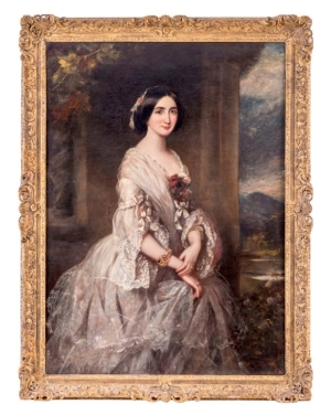 Thomas Frank Heaphy | Jeune femme à la robe blanche | MutualArt