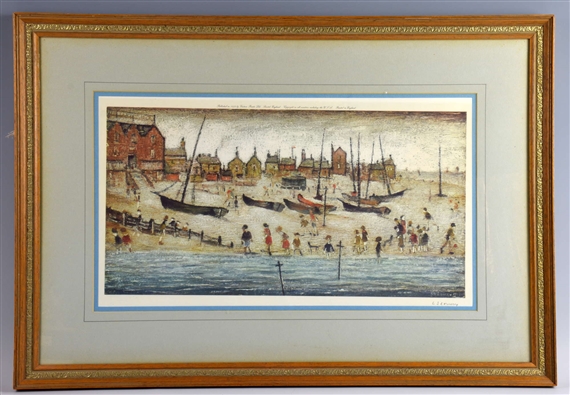 Laurence Stephen Lowry | 'The Beach Deal 1947/ Study for The Beach: The ...