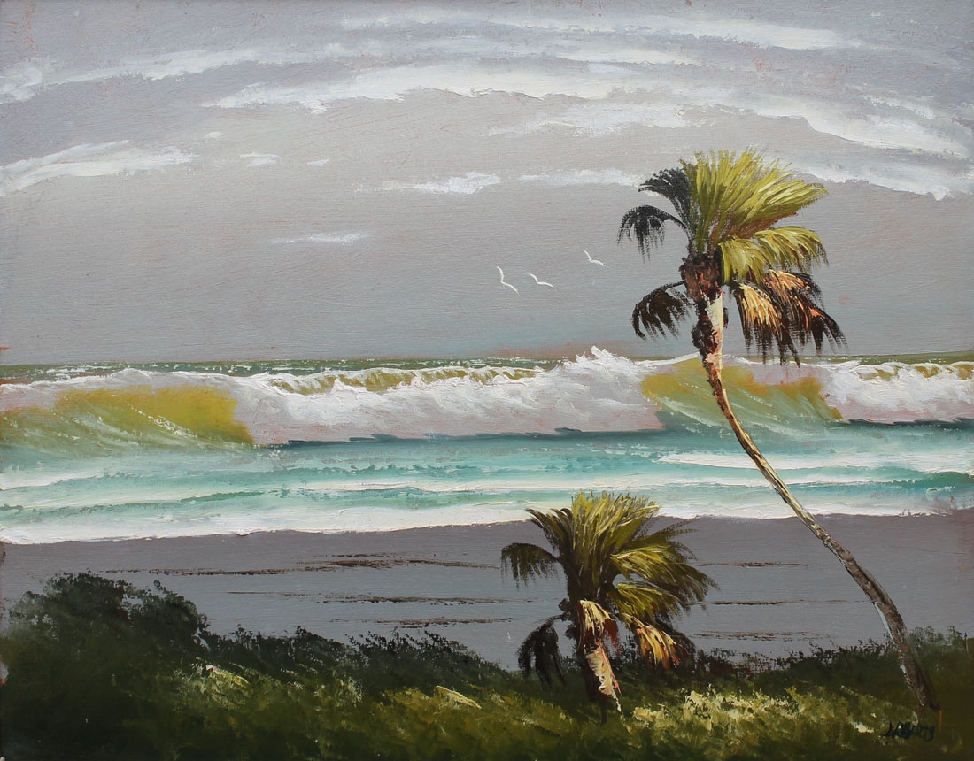 Livingston Roberts | Florida Highwaymen Stormy Coastal Scene with ...