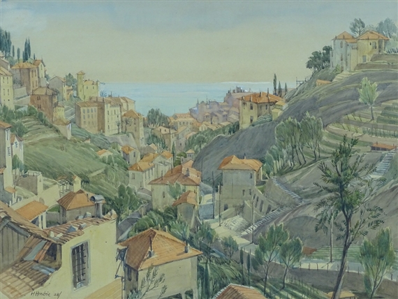 Herbert Hendrie | Coastal view at Mentone (1928) | MutualArt