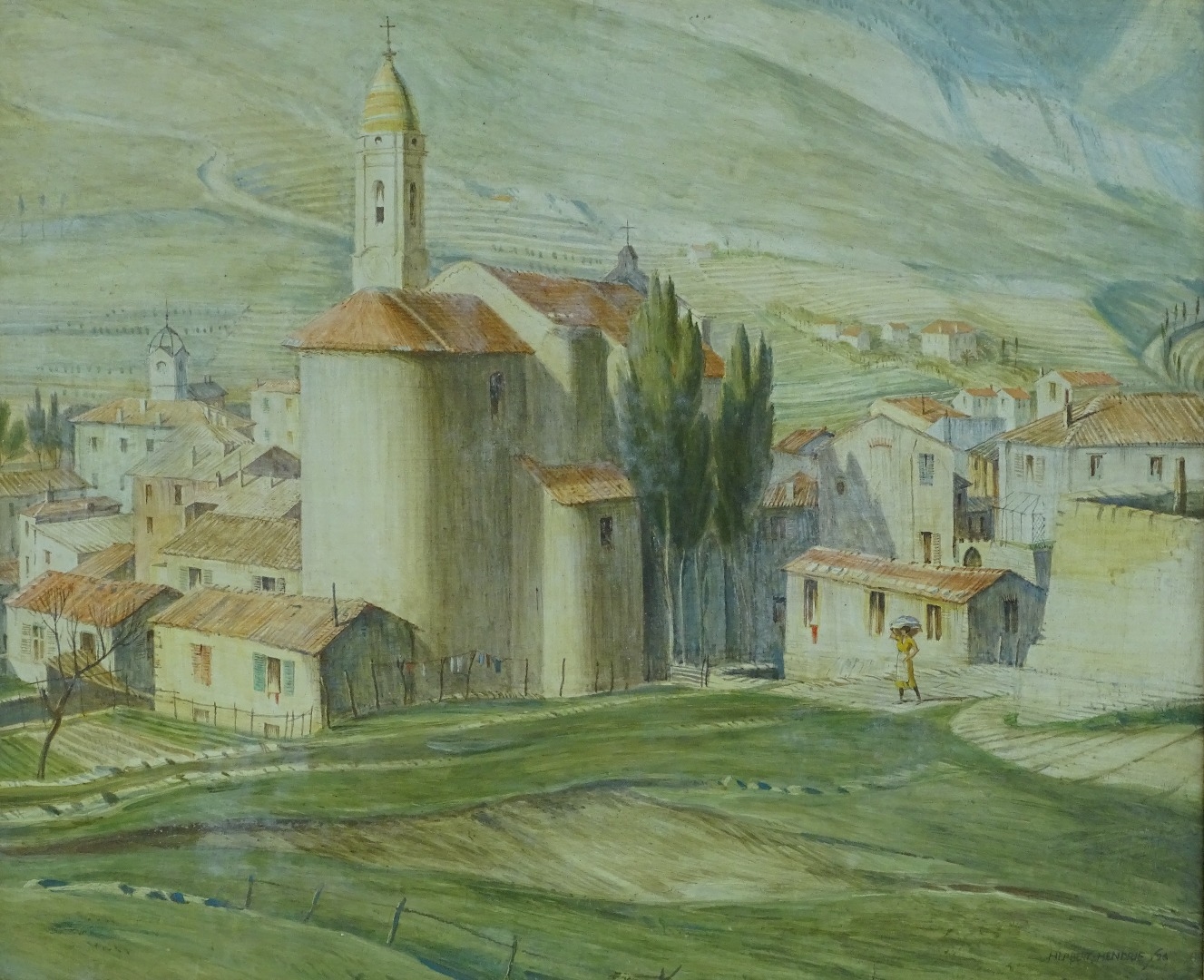 Herbert Hendrie | Farm landscape La Turbie (1926) | MutualArt