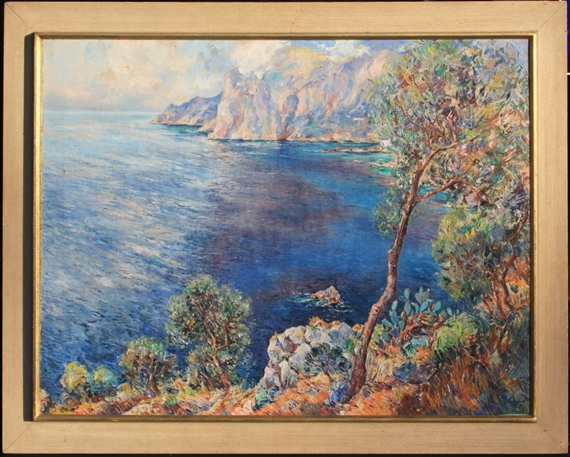 Matteo Sarno | Landscape painting on canvas (1958) | MutualArt