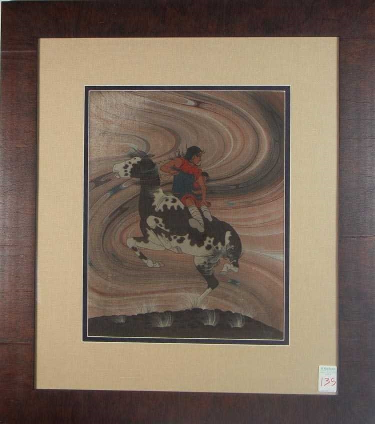 Beatien Yazz | Native Americans on Horseback and Buffalo | MutualArt