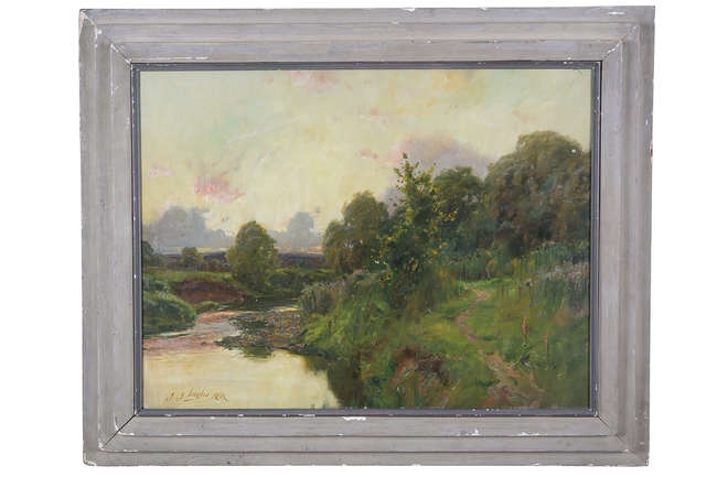 John J. Inglis | Wooded river landscape | MutualArt