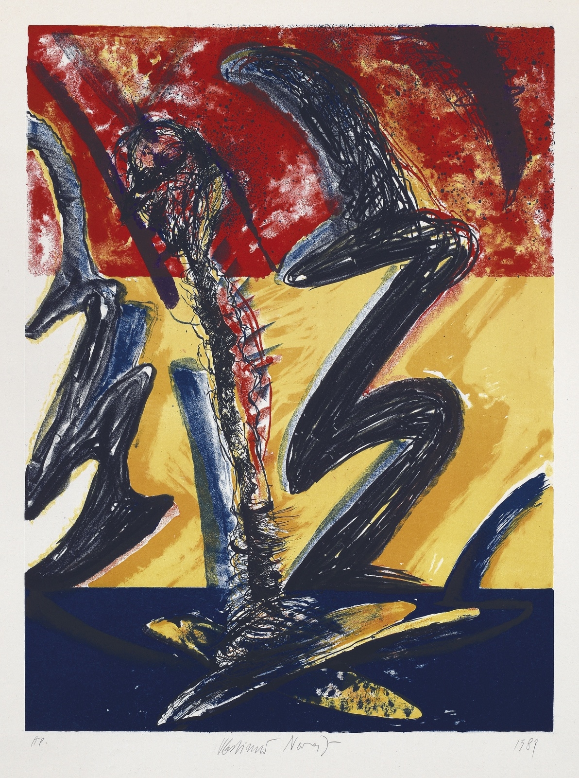 Vladimír Novák | Figury v krajině (1989) | MutualArt