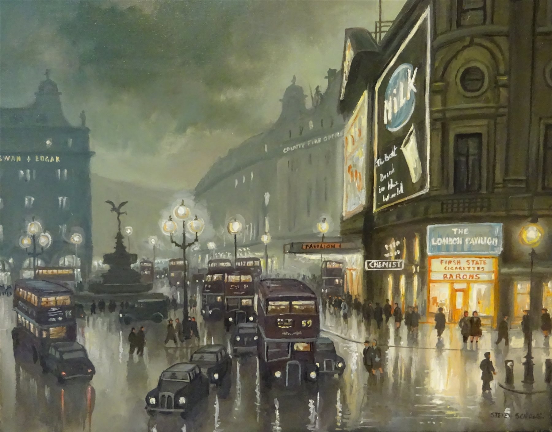 Steven Scholes | Church Walk Kensington High Street, 1958 | MutualArt