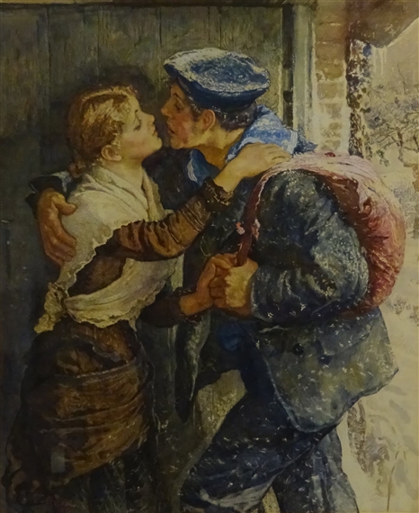 William Small | Parting Kiss in the Snow (1880) | MutualArt