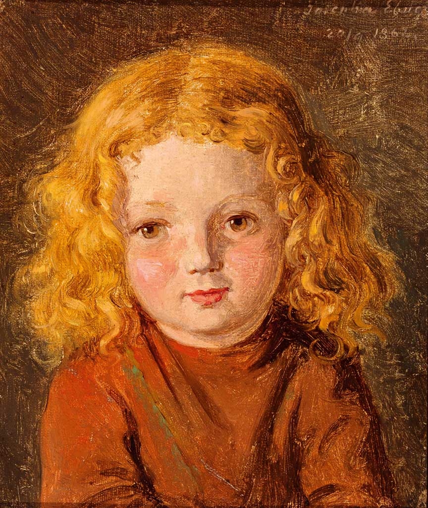 Georg Eduard Otto Saal | Portrait eines reizenden rothaarigen kleinen ...