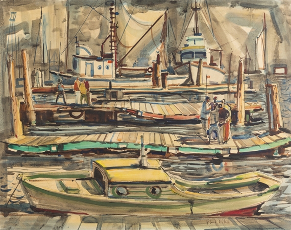 Phil Dike | Dick's Dock, Newport, CA | MutualArt