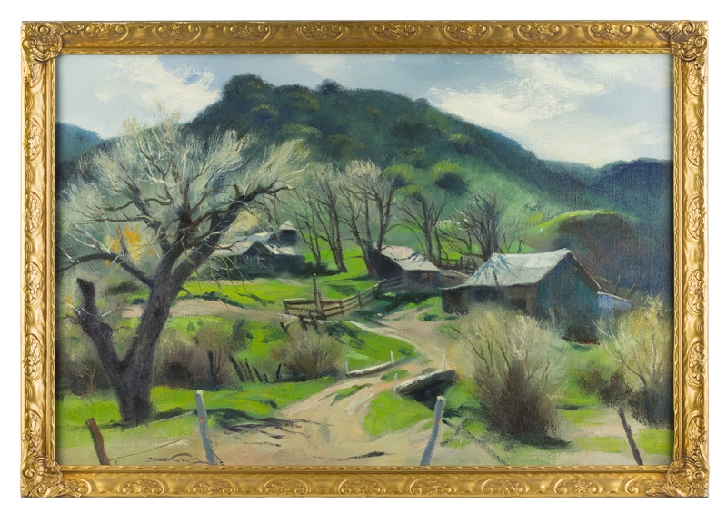 Kosa Jr. Emil | Peace on Earth, path leading to a farm | MutualArt