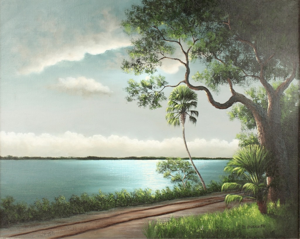 George Buckner | FLORIDA HIGHWAYMEN NIGHT LANDSCAPE | MutualArt