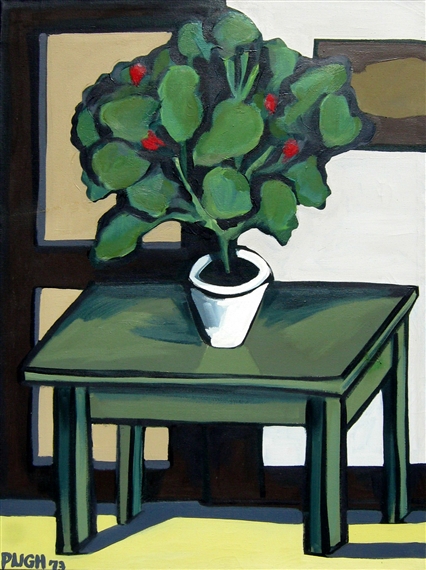 David Pugh | Still Life with Potted Plant (1973) | MutualArt
