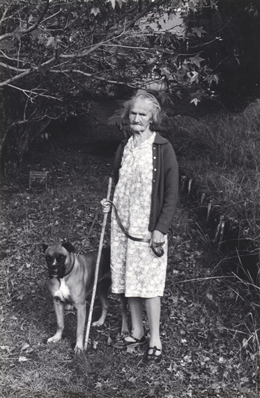 Glenn Busch | Woman with her dog (1973) | MutualArt
