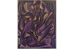 Gus Nall | Untitled Figural Abstraction | MutualArt