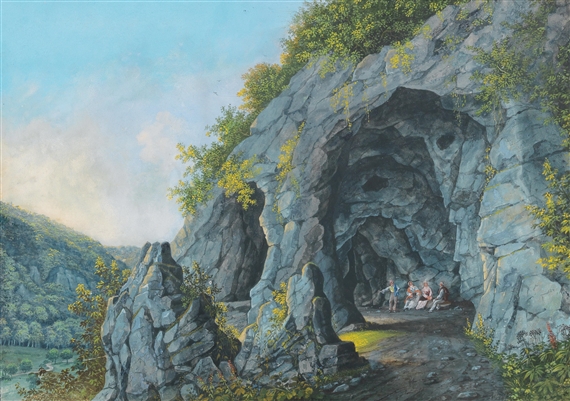 Franz Richter | The entrance to Punkva cave in the Bohemian Karst (1824 ...