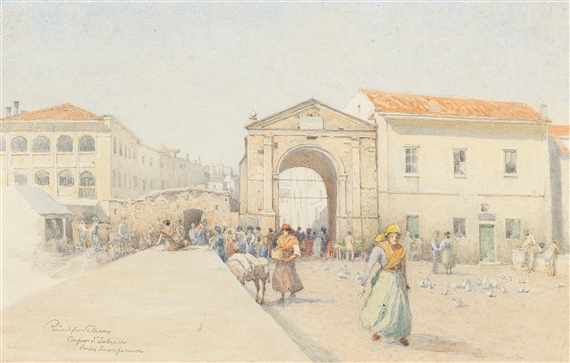 Rudolf Weber | Muda-gate and Presernoy square in Koper | MutualArt