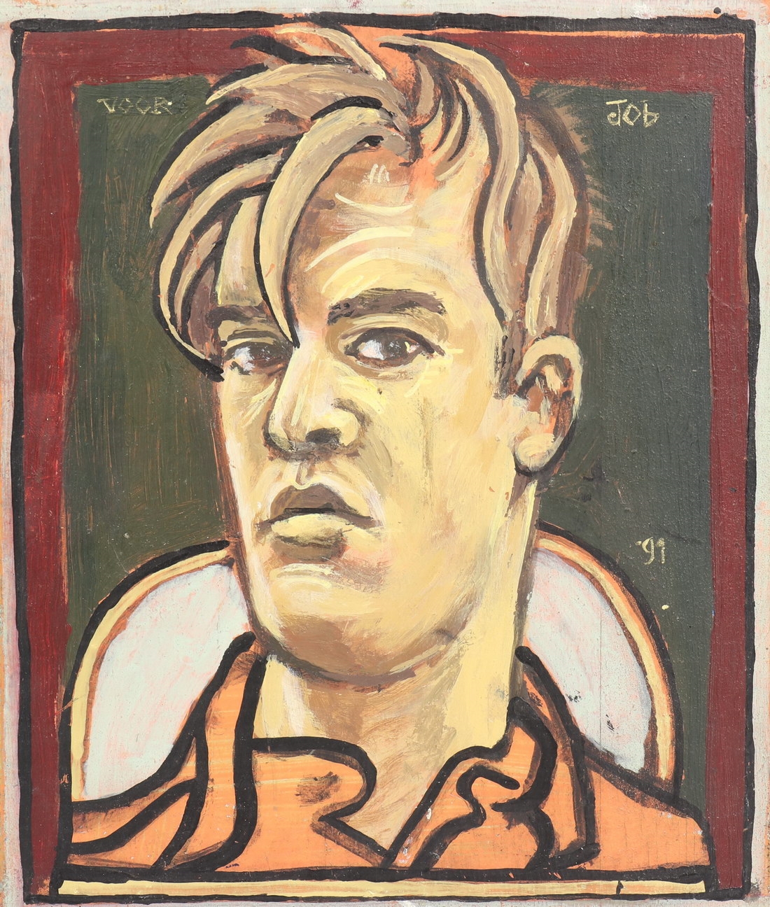 Jasper Krabbé | Zelfportret (voor Job) (1991) | MutualArt