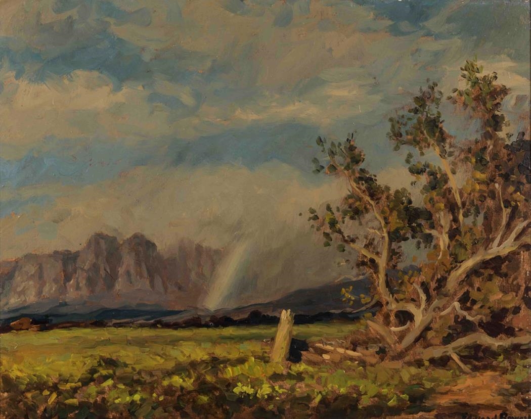 Edward Roworth | LANDSCAPE WITH RAINBOW | MutualArt