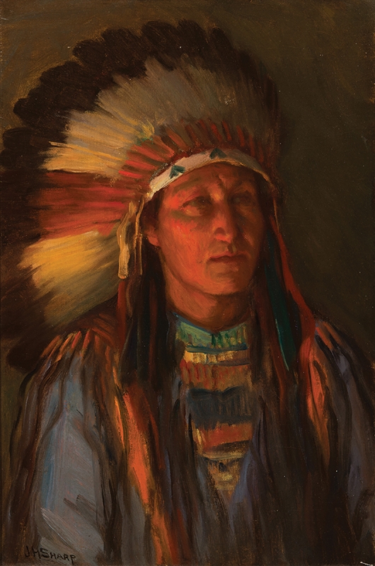Joseph Henry Sharp | Mourning Eagle, Blackfoot | MutualArt