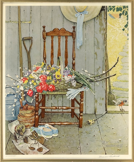Norman Rockwell | Spring Flowers | MutualArt