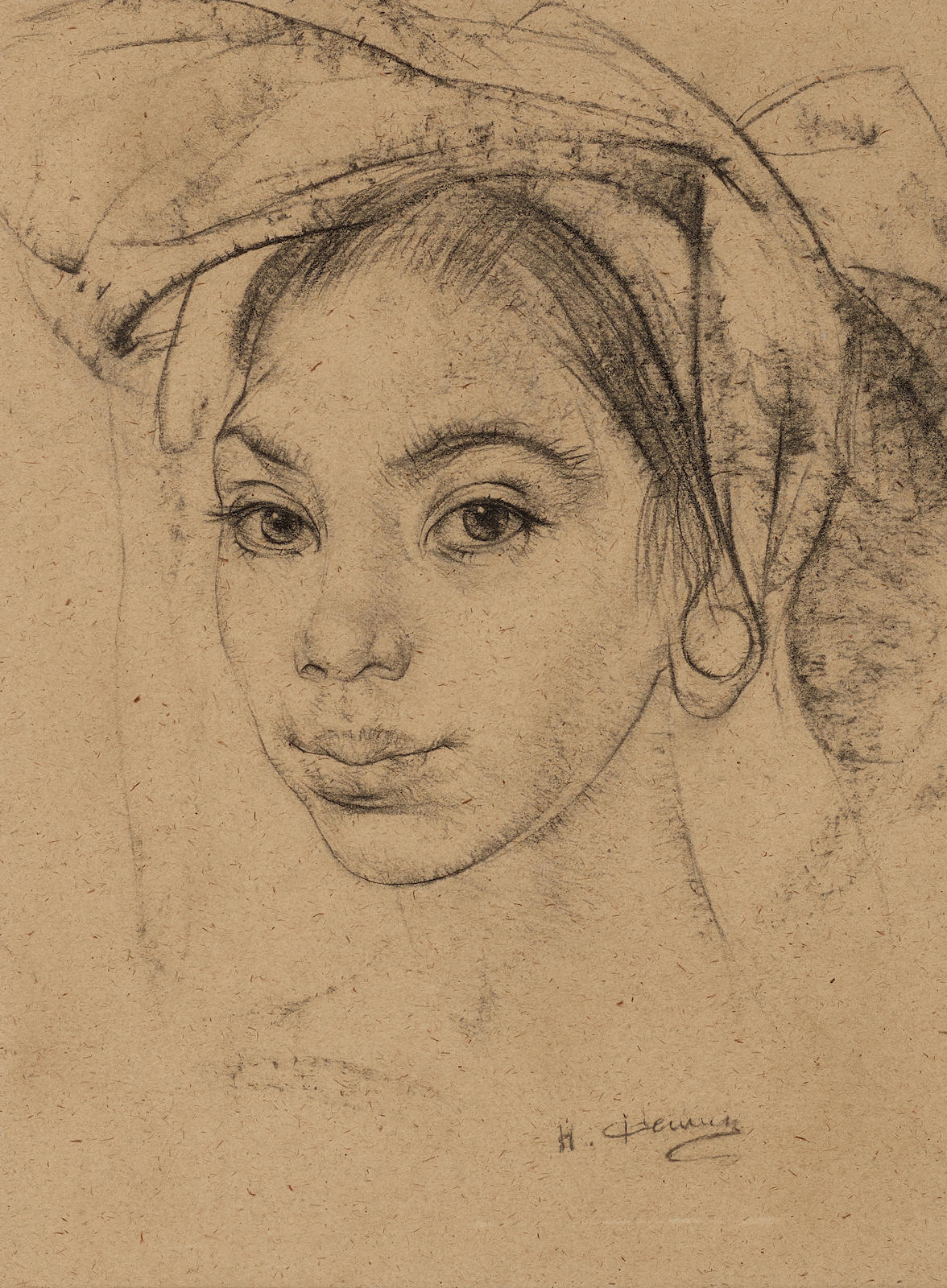 Nicolai Fechin | Portrait of a Balinese girl | MutualArt