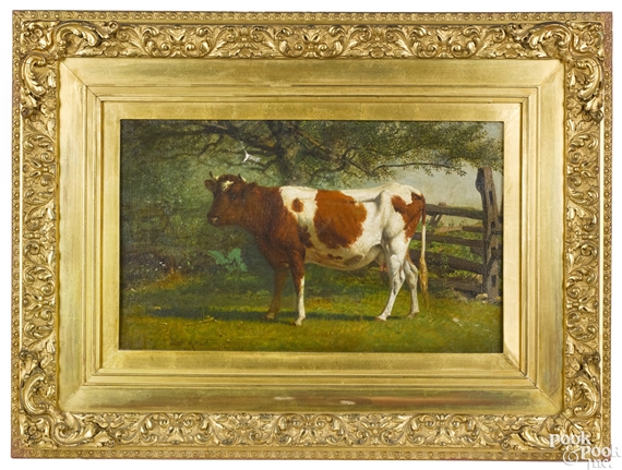 James McDougal Hart | Landscape with cow (1876) | MutualArt
