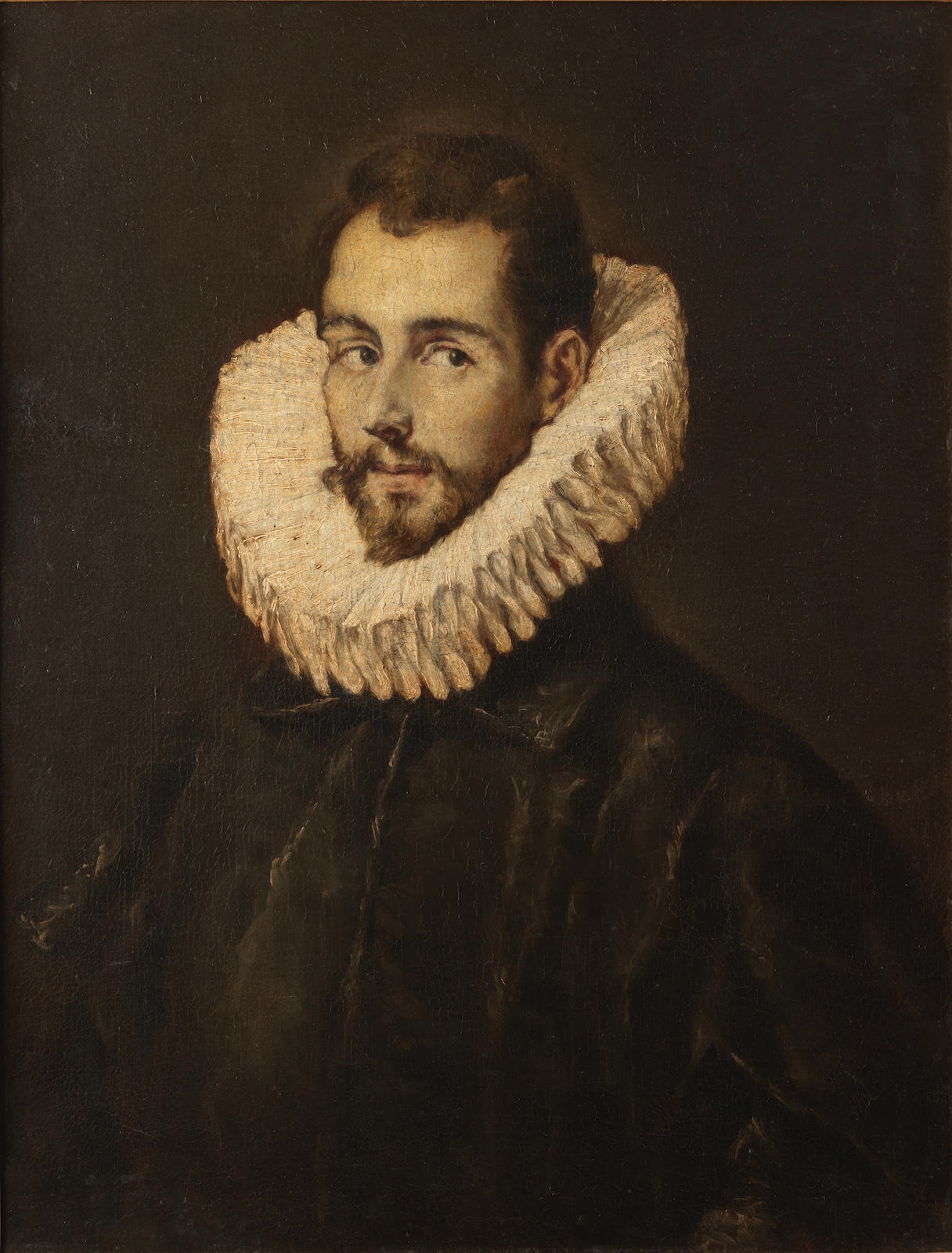 El Greco | Portrait of a gentleman, bust-length, in black costume ...
