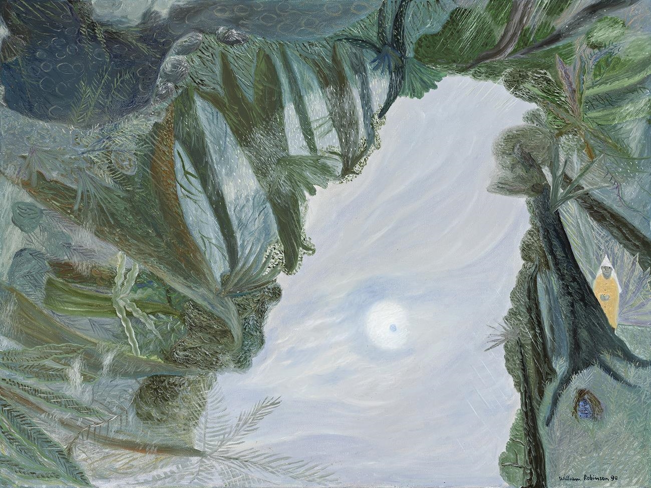 William Robinson | RAINFOREST WITH BOWER AND FIGURE (1990) | MutualArt