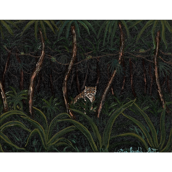 Victor Joseph Gatto | Untitled (Jungle with Tiger) | MutualArt