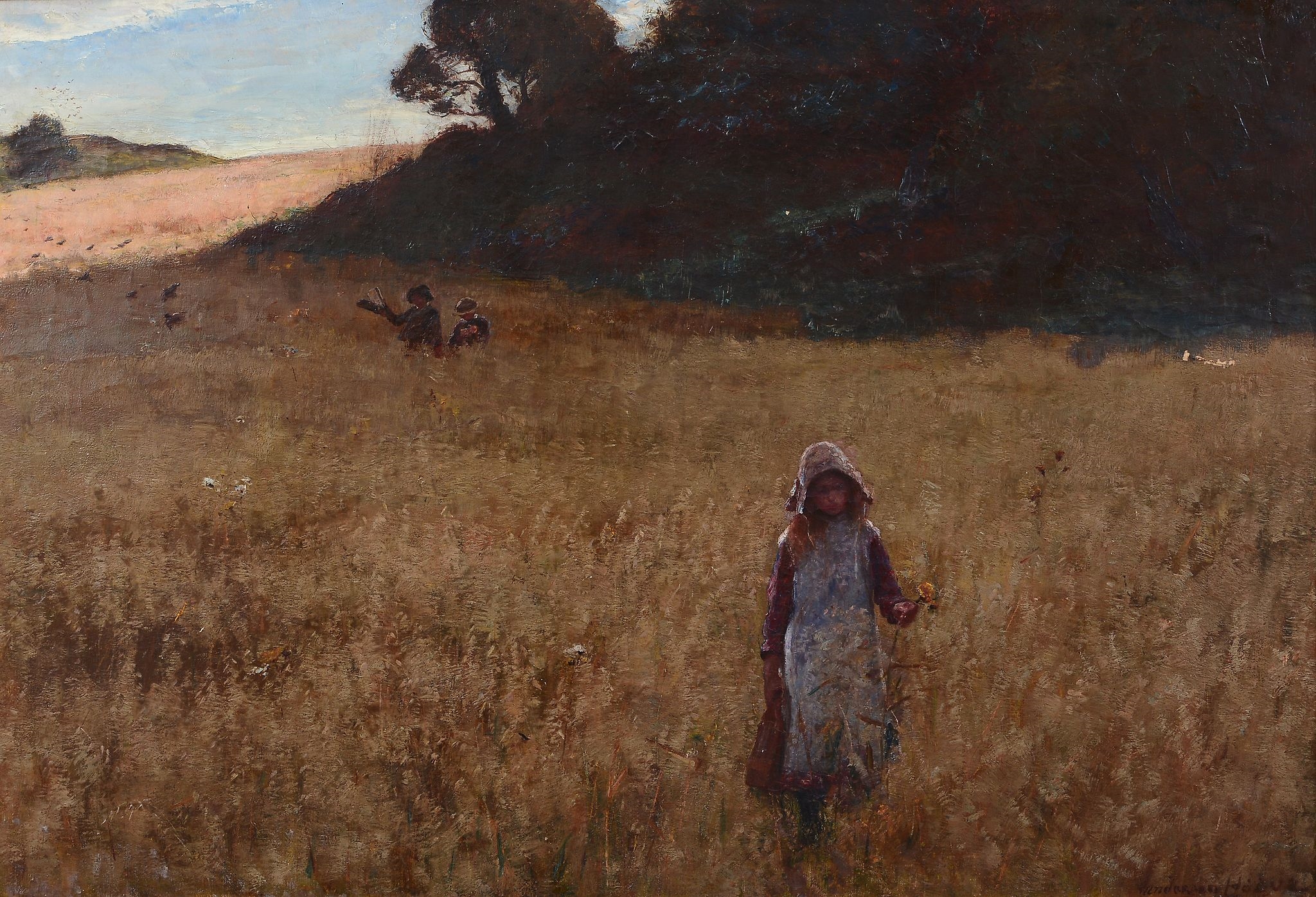Joshua Anderson Hague | The Bird Scarers - A Welsh Cornfield | MutualArt
