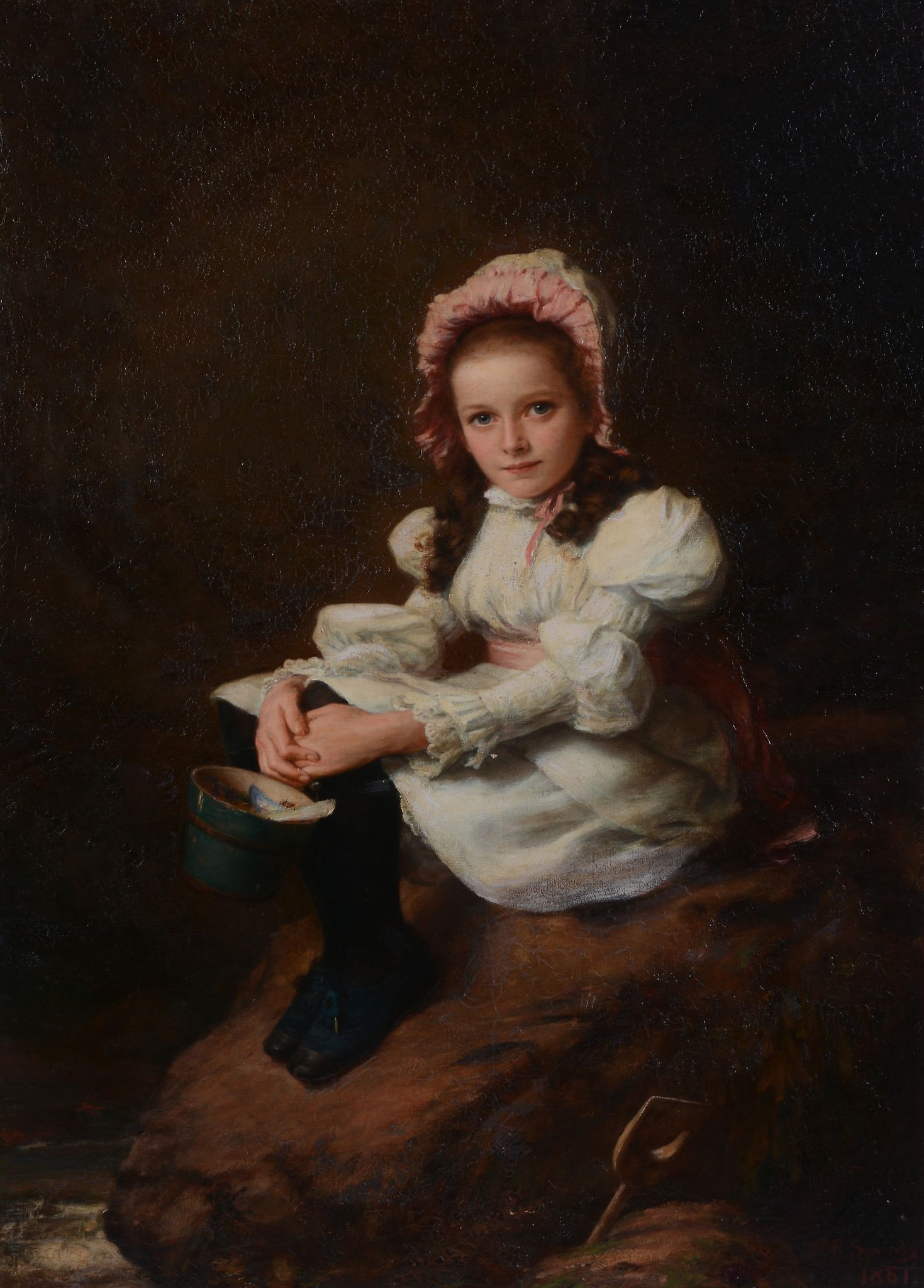 William Robert Symonds | Portrait of a Young Girl (1881) | MutualArt